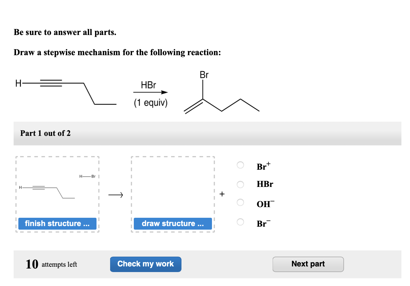 Solved Be sure to answer all parts. Draw a stepwise | Chegg.com