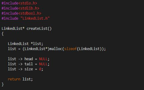 Solved C programming question I'm creating a LinkedList | Chegg.com
