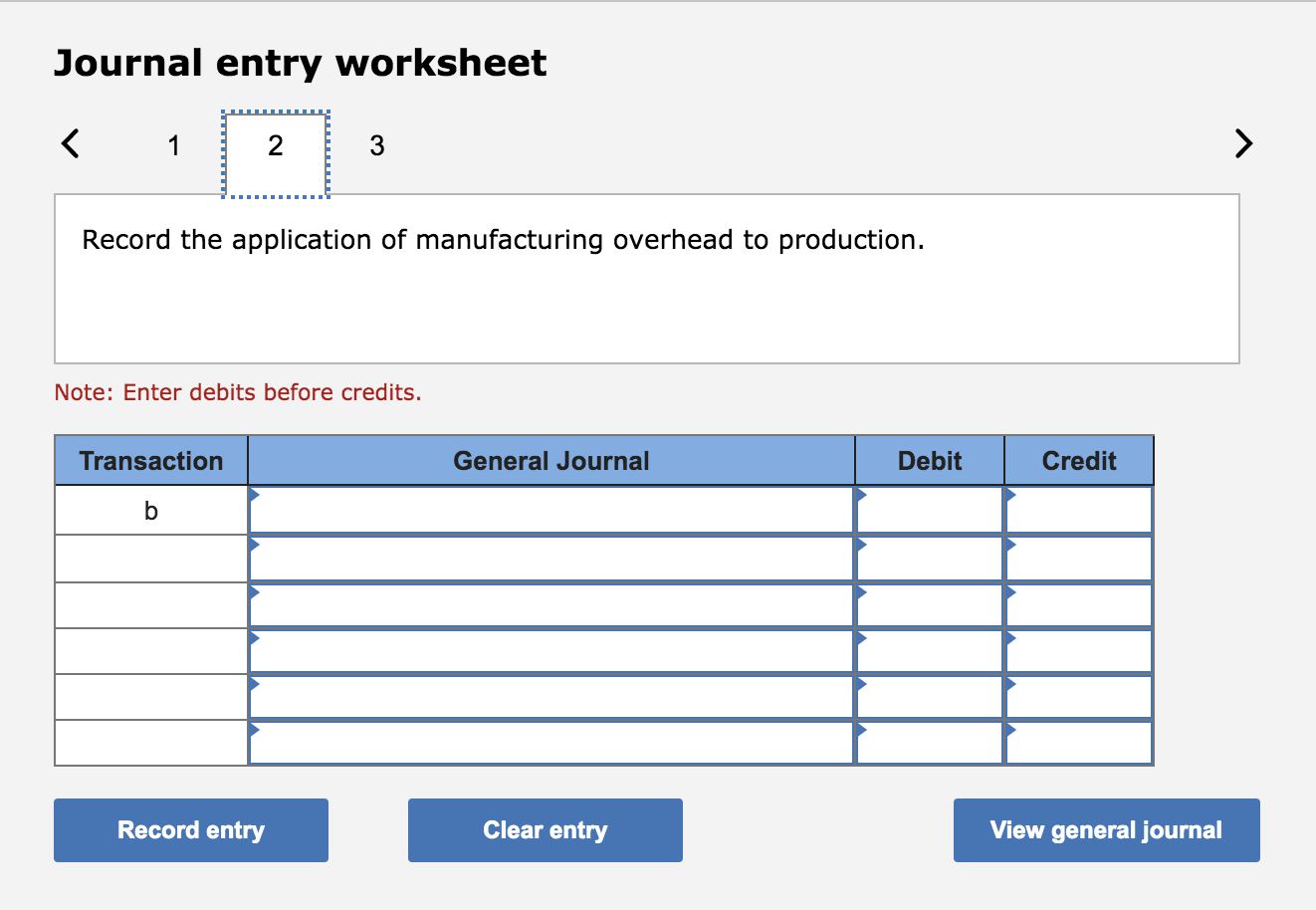 Solved Journal entry worksheet 1 2 3 Record the actual | Chegg.com