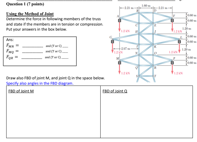 Solved Question 1 (7 points) 1.60 m -2.21 m 2 21 mi B D | Chegg.com
