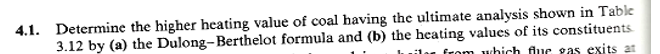 Solved 4.1. Determine the higher heating value of coal | Chegg.com