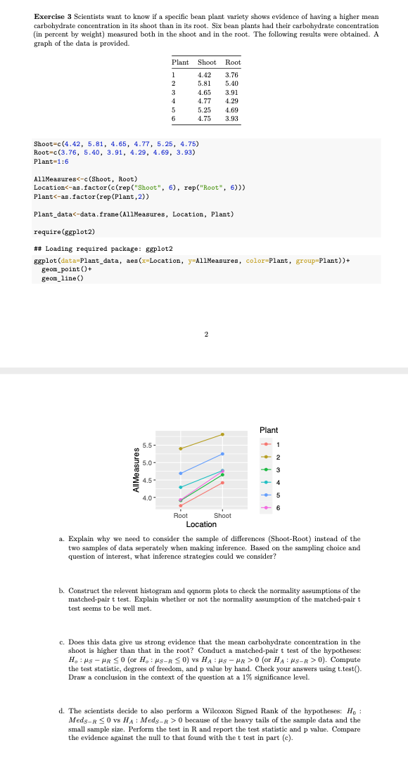 Exercise 3 Scientists want to know if a specific bean | Chegg.com