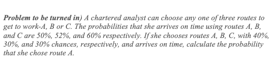 Solved Problem for practice) A chartered analyst can choose | Chegg.com