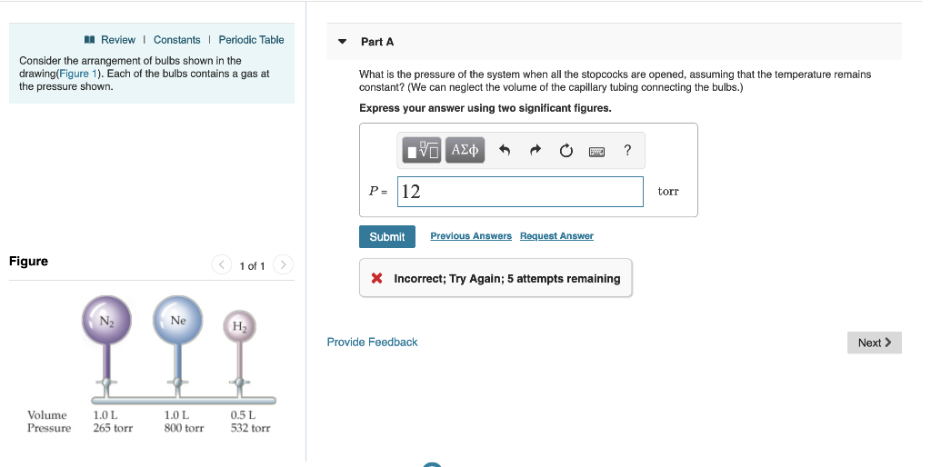 Solved What is the pressure of the system when all the | Chegg.com