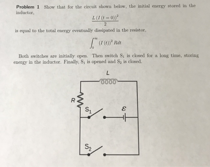Solved Problem 1 Show That For The Circuit Shown Below The