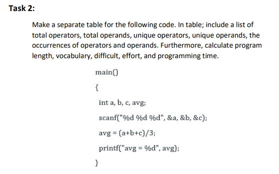 b 7: Halstead Metrics As you know that Halstead | Chegg.com