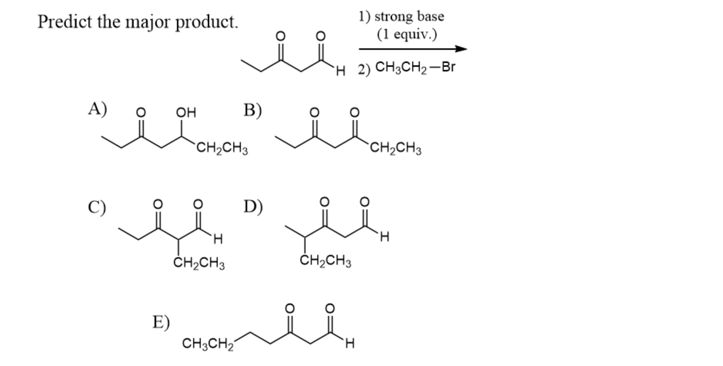 Solved Predict the major product. 1) NaOEt, EtOH بستنی 2) Br | Chegg.com