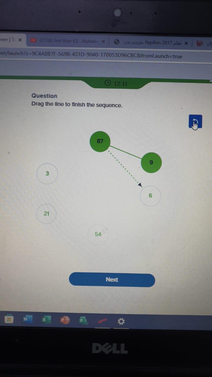 Solved Question Drag the line to finish the sequence. | Chegg.com