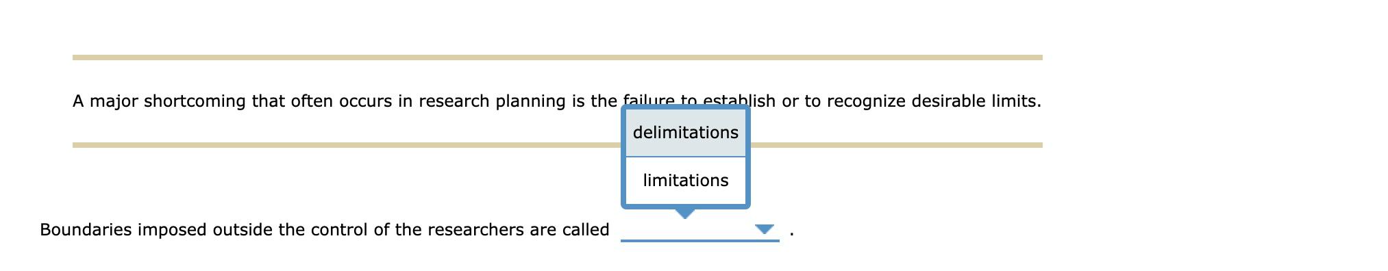 Solved A major shortcoming that often occurs in research | Chegg.com