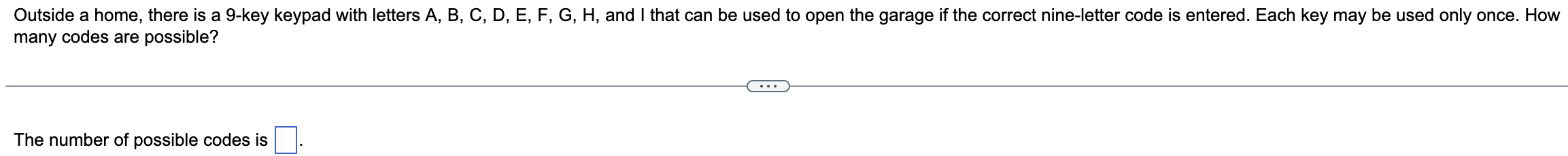 Solved Outside a home, there is a 9-key keypad with letters | Chegg.com