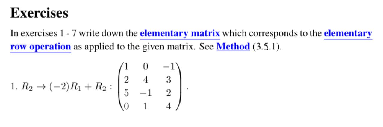 Solved Exercises In exercises 1 - 7 write down the | Chegg.com