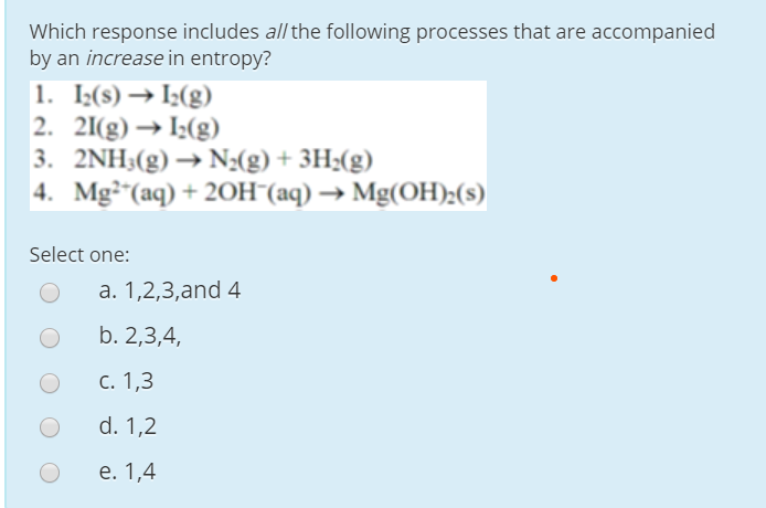 Solved Which response includes all the following processes | Chegg.com