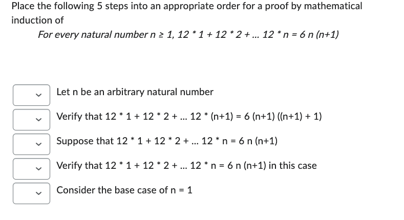 Solved Place the following 5 steps into an appropriate order | Chegg.com