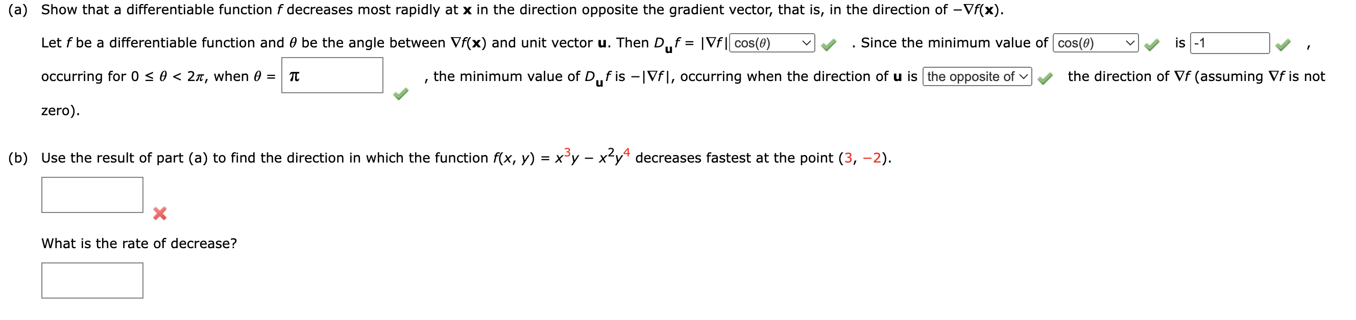 Solved (a) Show that a differentiable function f decreases | Chegg.com