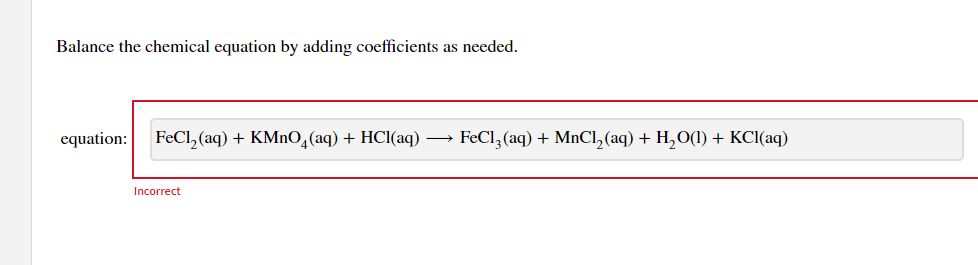 Solved Balance the chemical equation by adding coefficients | Chegg.com