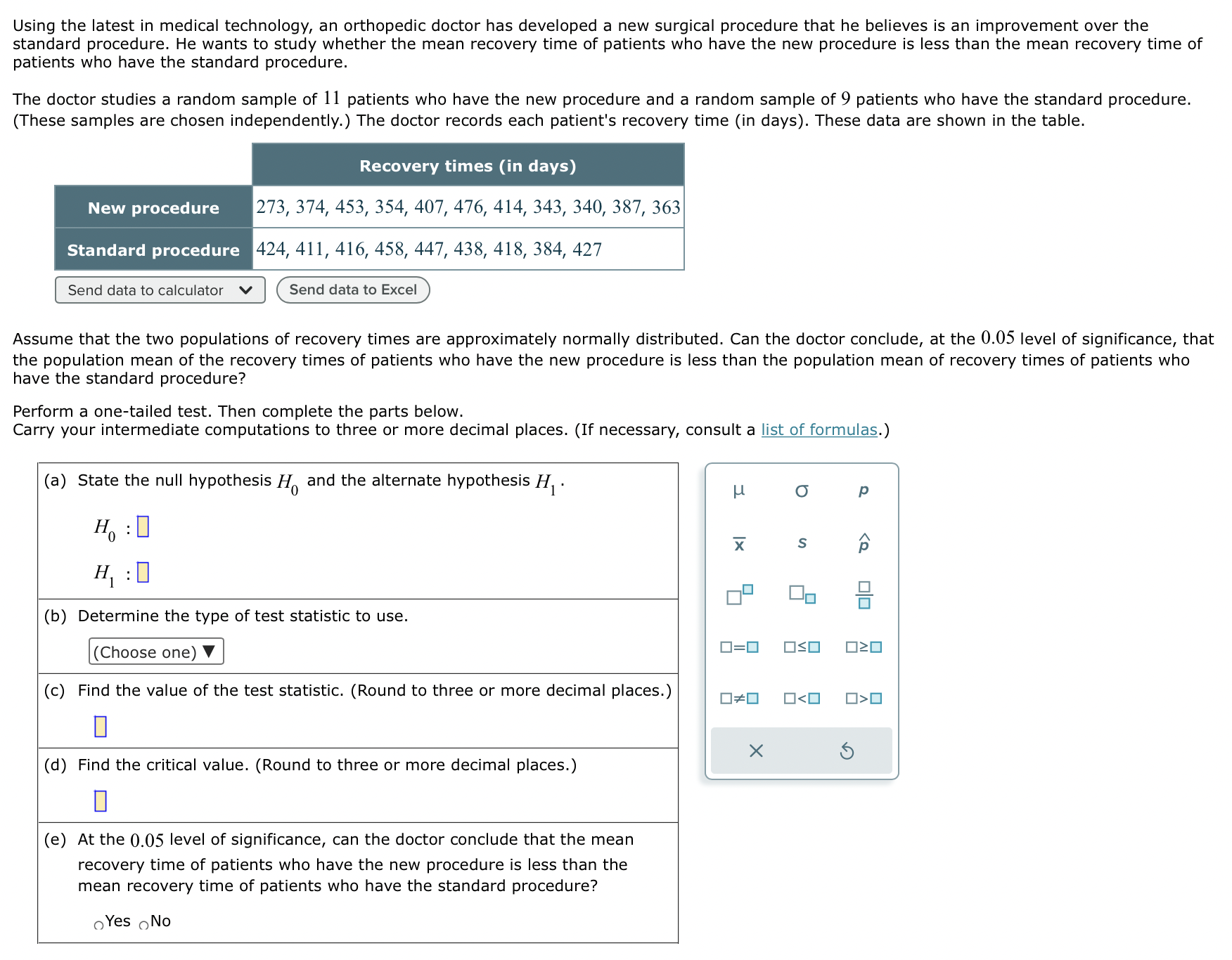 Solved Assume that the two populations of recovery times are | Chegg.com