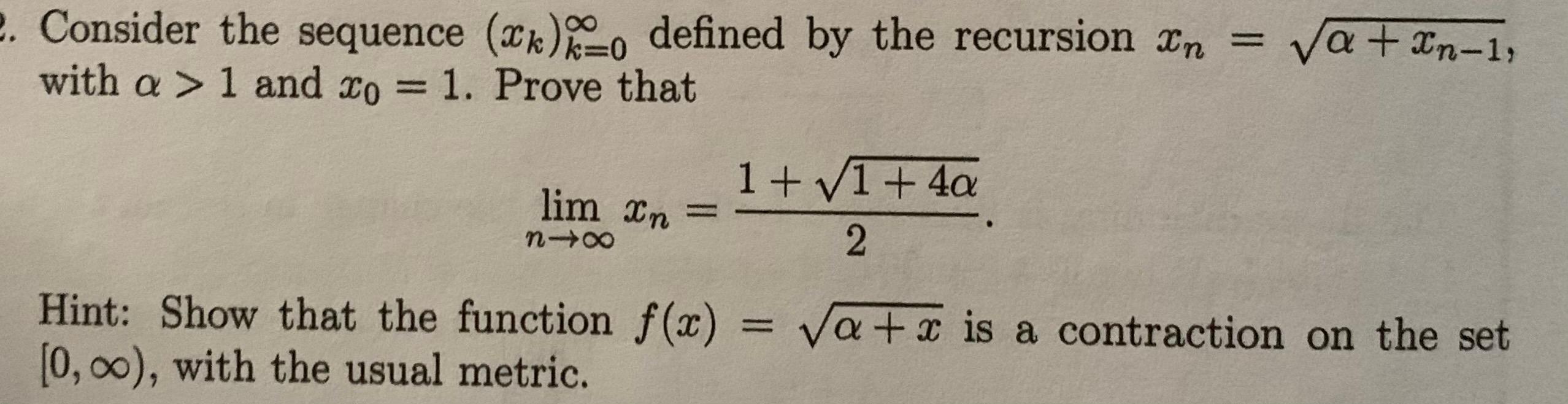 Solved 2. Consider the sequence (ck) - defined by the | Chegg.com
