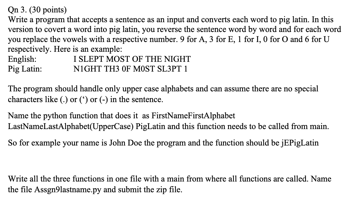 Solved On 3. (30 points) Write a program that accepts a | Chegg.com