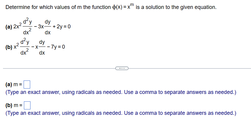 Solved Determine whether the functions y1 and y2 are | Chegg.com
