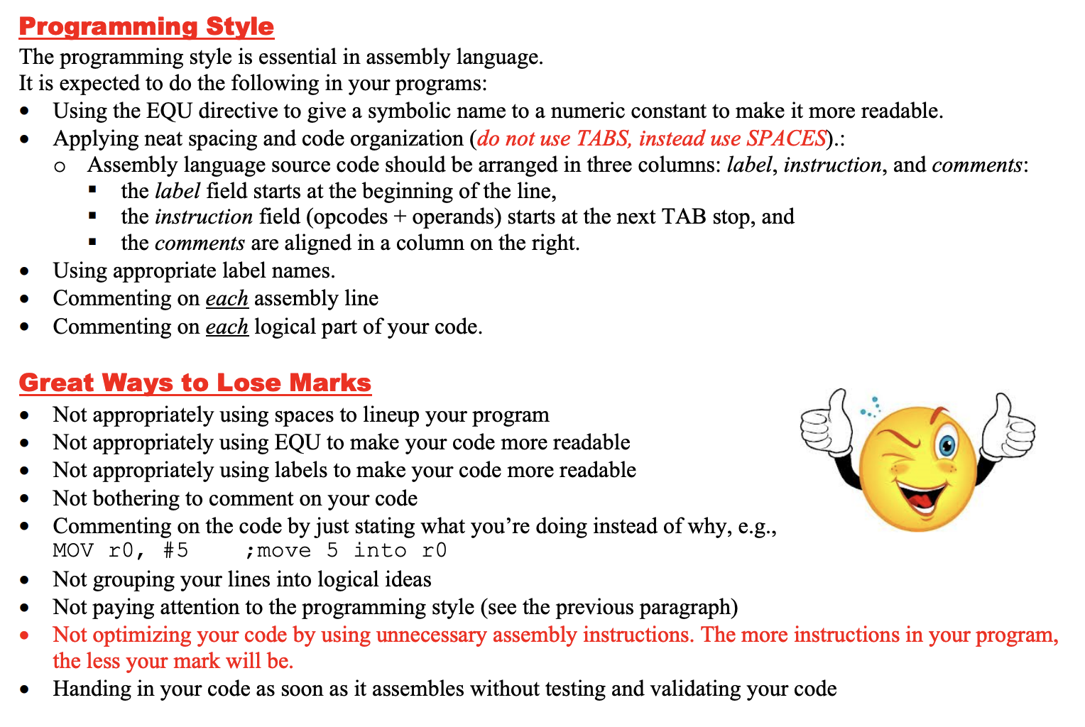 Solved Programming Style The programming style is essential | Chegg.com