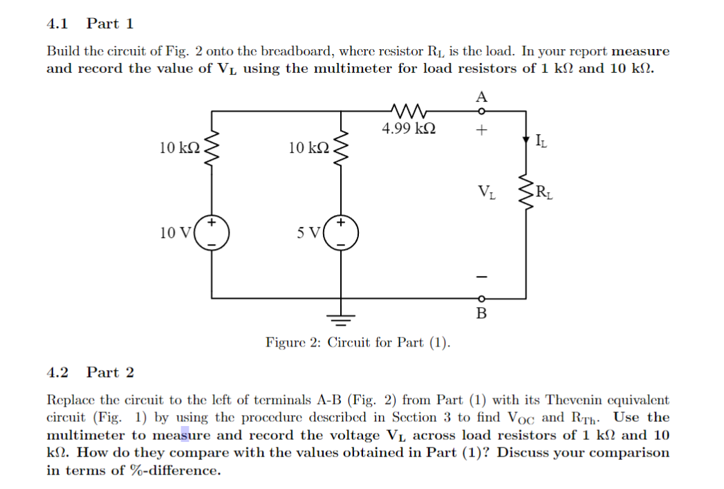 Solved Build the circuit of Fig. 2 onto the breadboard, | Chegg.com