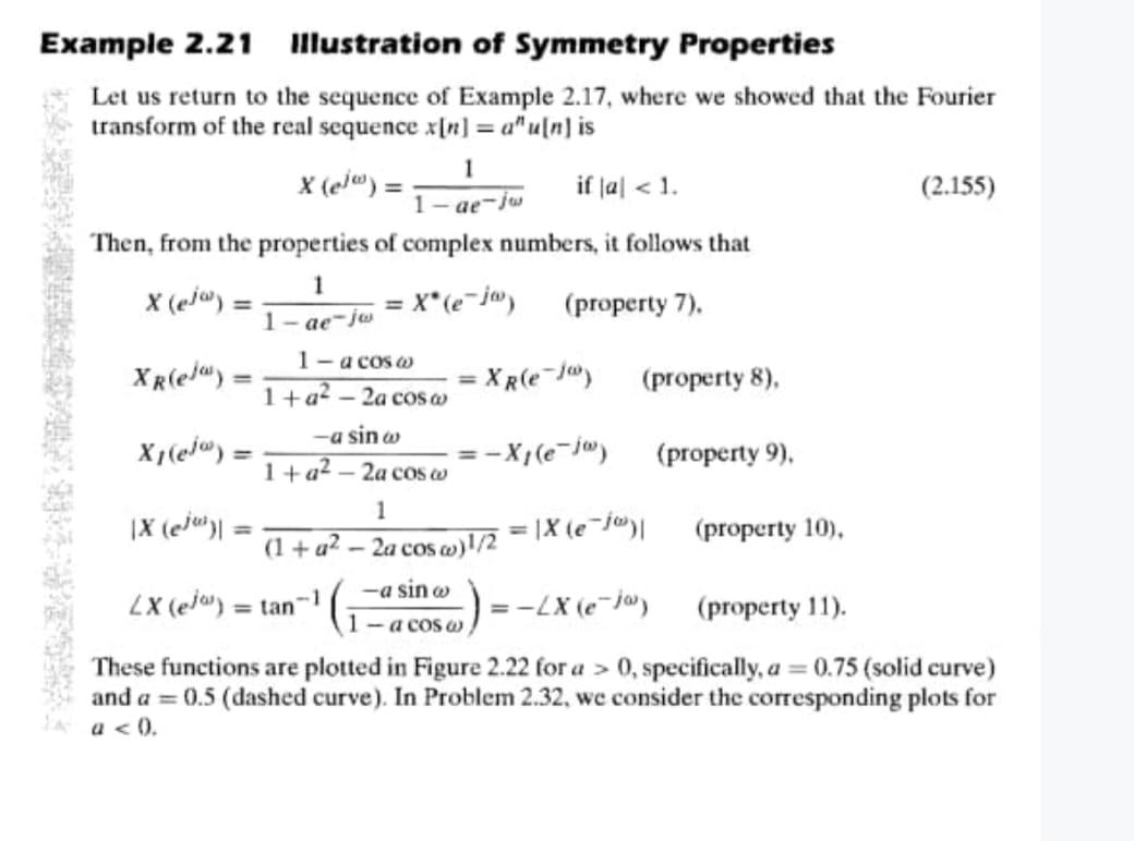Solved xample 2.21 Illustration of Symmetry Properties Let | Chegg.com