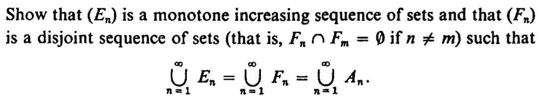 Solved Let Eg = 0 and 2.C. Let (An) be a sequence of subsets | Chegg.com