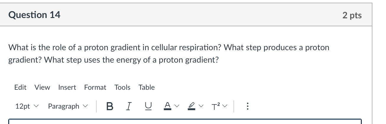 Solved Question 14 2 pts What is the role of a proton | Chegg.com