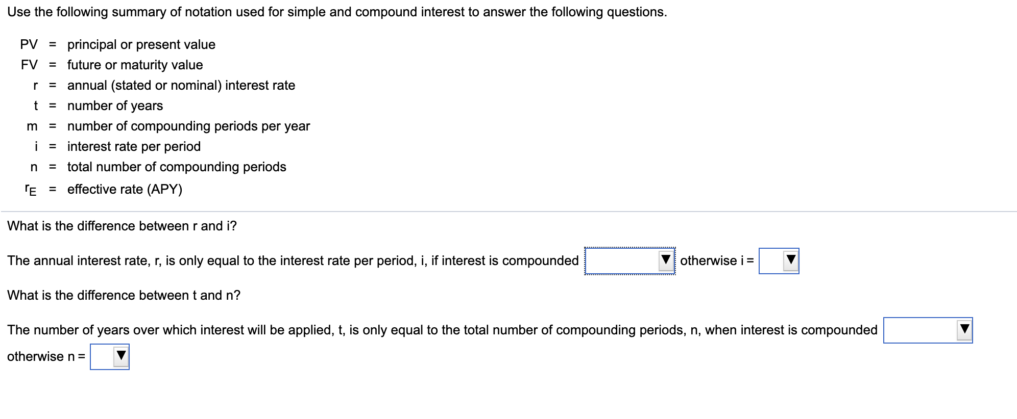 Solved Use the following summary of notation used for simple | Chegg.com