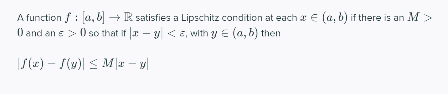 Solved A function f : [a,b] → R satisfies a Lipschitz | Chegg.com
