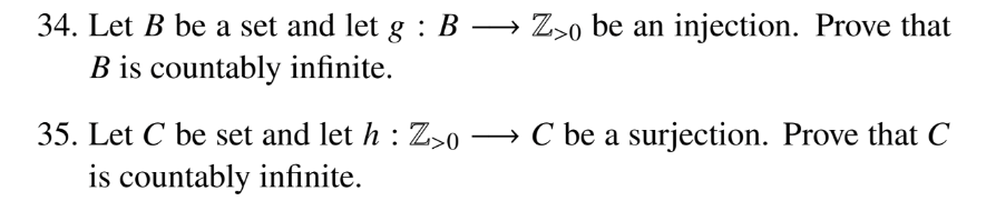 Solved 34. Let B be a set and let g:B Z>0 be an injection. | Chegg.com