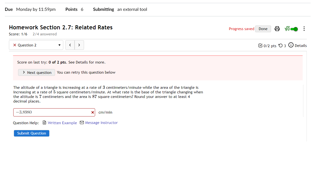 Solved Due Monday by 11:59pm Points 6 Submitting an external | Chegg.com