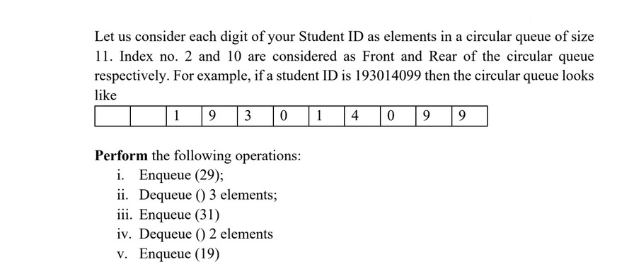 Solved Let us consider each digit of your Student ID as | Chegg.com