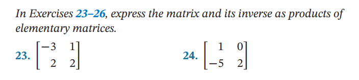 Solved In Exercises 23–26, express the matrix and its | Chegg.com