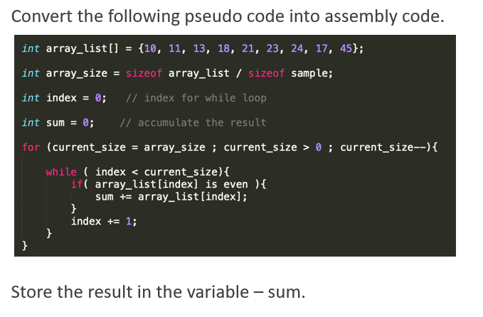 Please answer using this format for code: .386 .model | Chegg.com