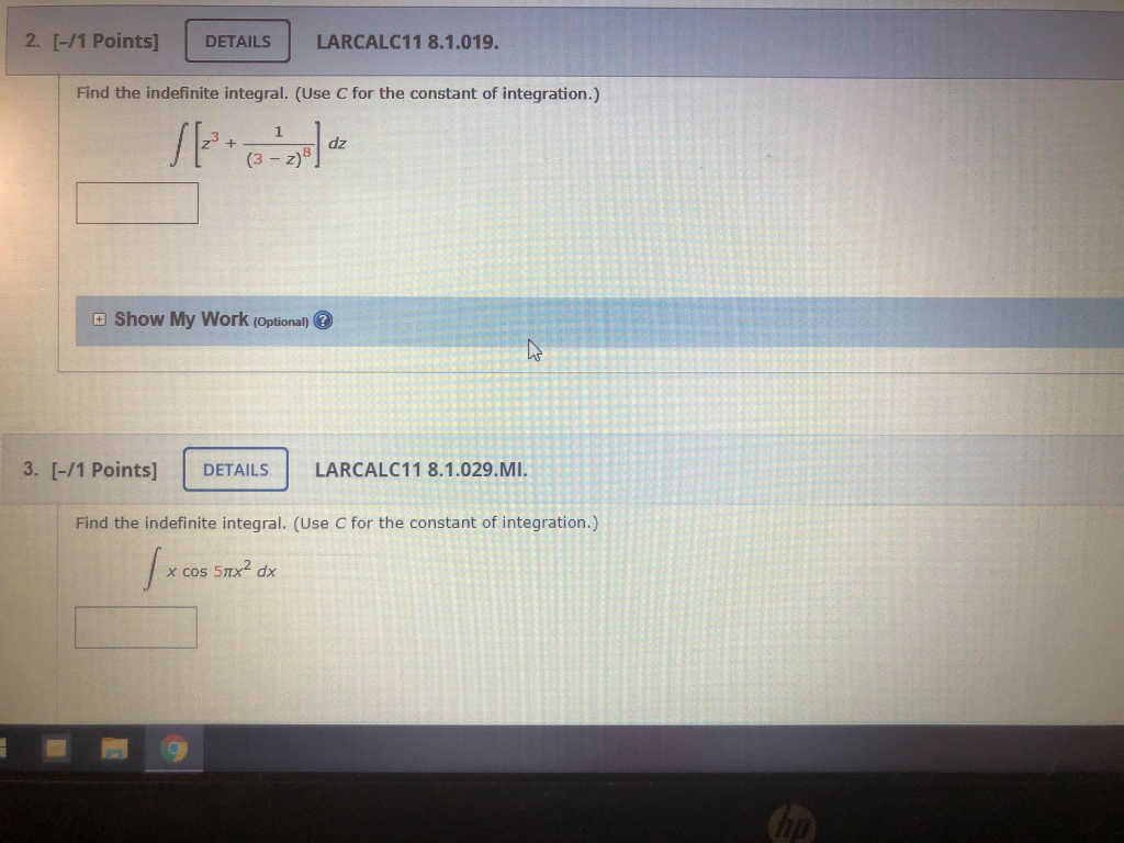 Solved 2. [-/1 Points] DETAILS LARCALC11 8.1.019. Find the | Chegg.com