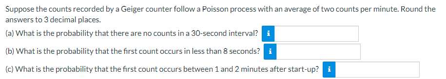 Solved Suppose The Counts Recorded By A Geiger Counter