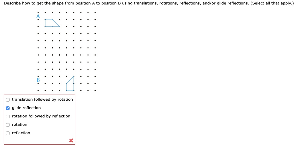 Solved Describe how to get the shape from position A to | Chegg.com