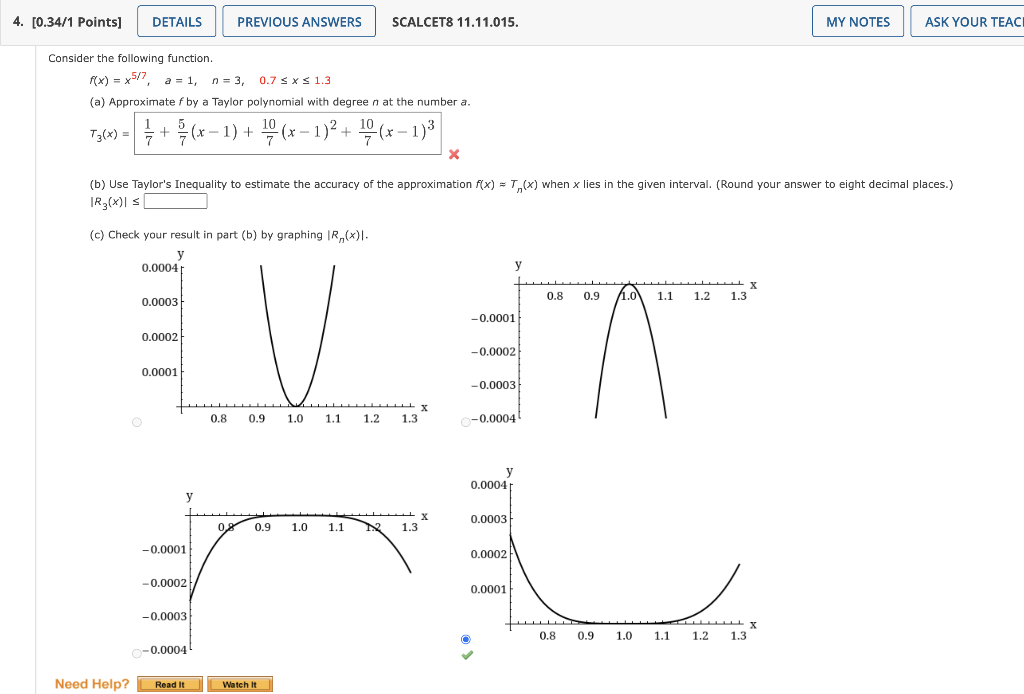 Solved 4. [0.34/1 Points] DETAILS PREVIOUS ANSWERS SCALCET8 | Chegg.com