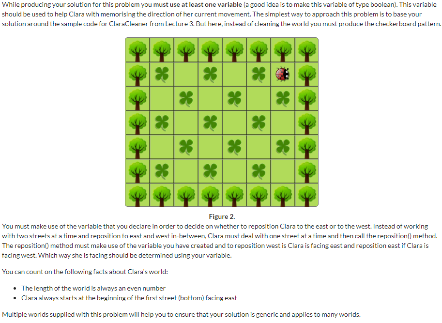 Solved In this exercise, your job is to get Clara to create | Chegg.com