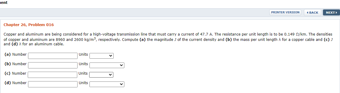 Solved nent PRINTER VERSION 4 BACK NEXT Chapter 26, Problem | Chegg.com