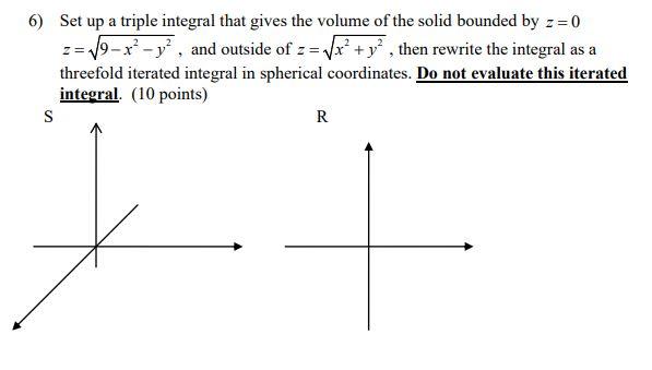 Solved Set up a triple integral that gives the volume of the | Chegg.com