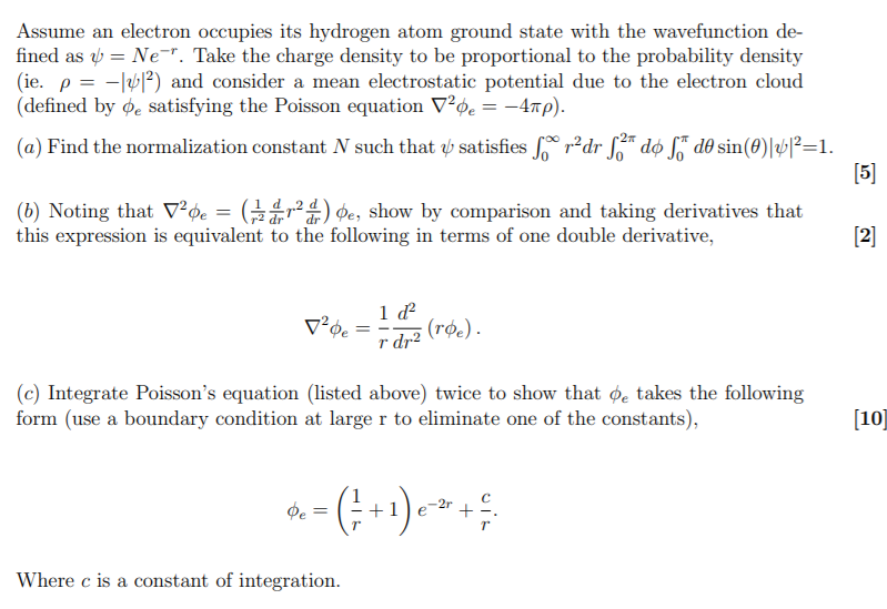 Solved Assume an electron occupies its hydrogen atom ground | Chegg.com