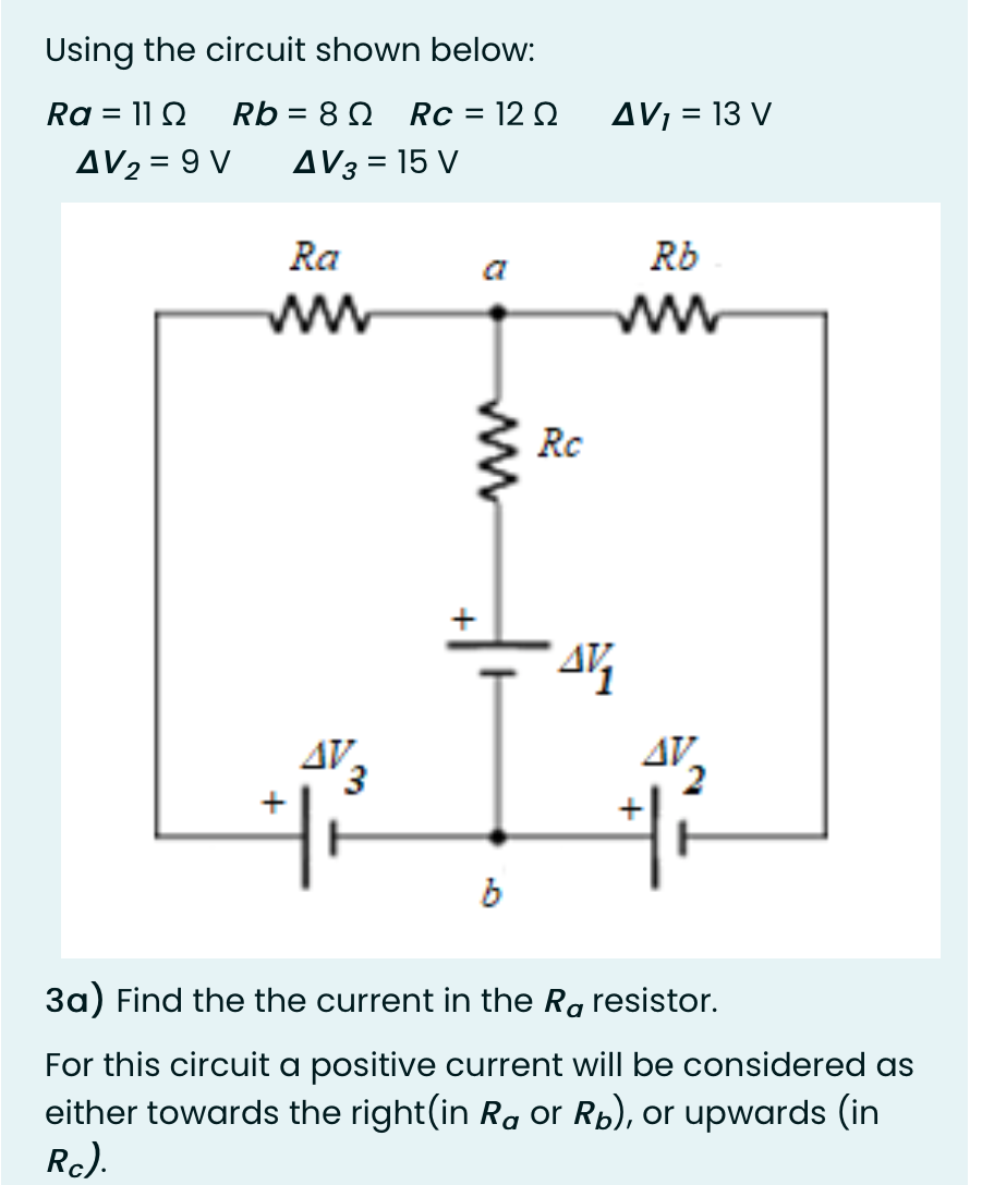 Solved Using the circuit shown below: | Chegg.com
