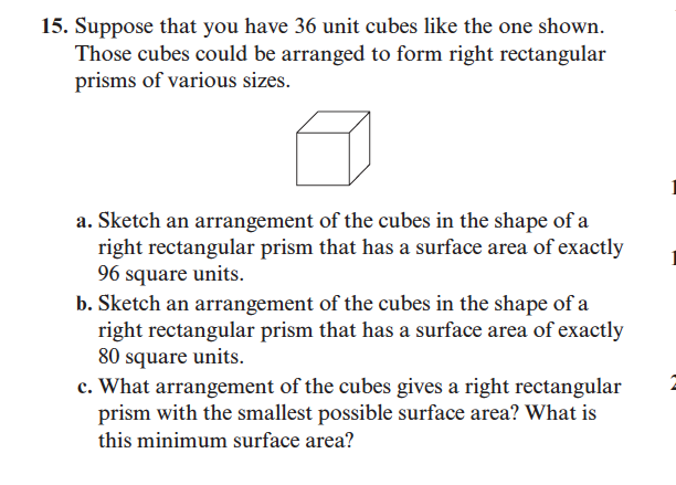 Solved 5. Suppose that you have 36 unit cubes like the one | Chegg.com