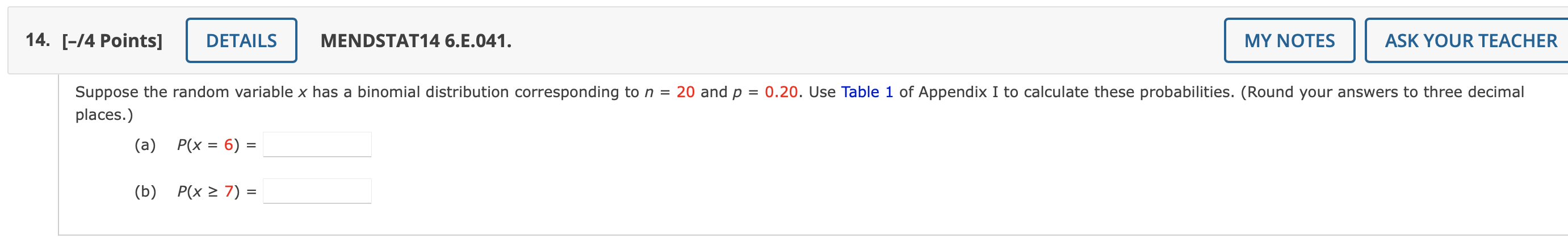 Solved 4. [-/4 Points] MENDSTAT14 6.E.041. places.) (a) | Chegg.com