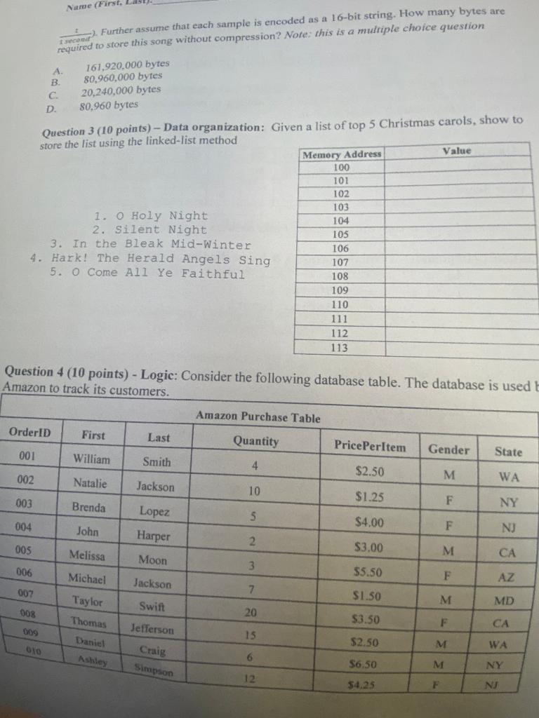 Solved 1smonoth Further Assume That Each Sample Is Encoded 