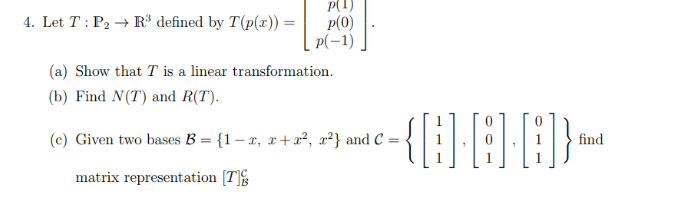 Solved Let T:P2→R3 defined by T(p(x))=⎣⎡p(1)p(0)p(−1)⎦⎤. (a) | Chegg.com