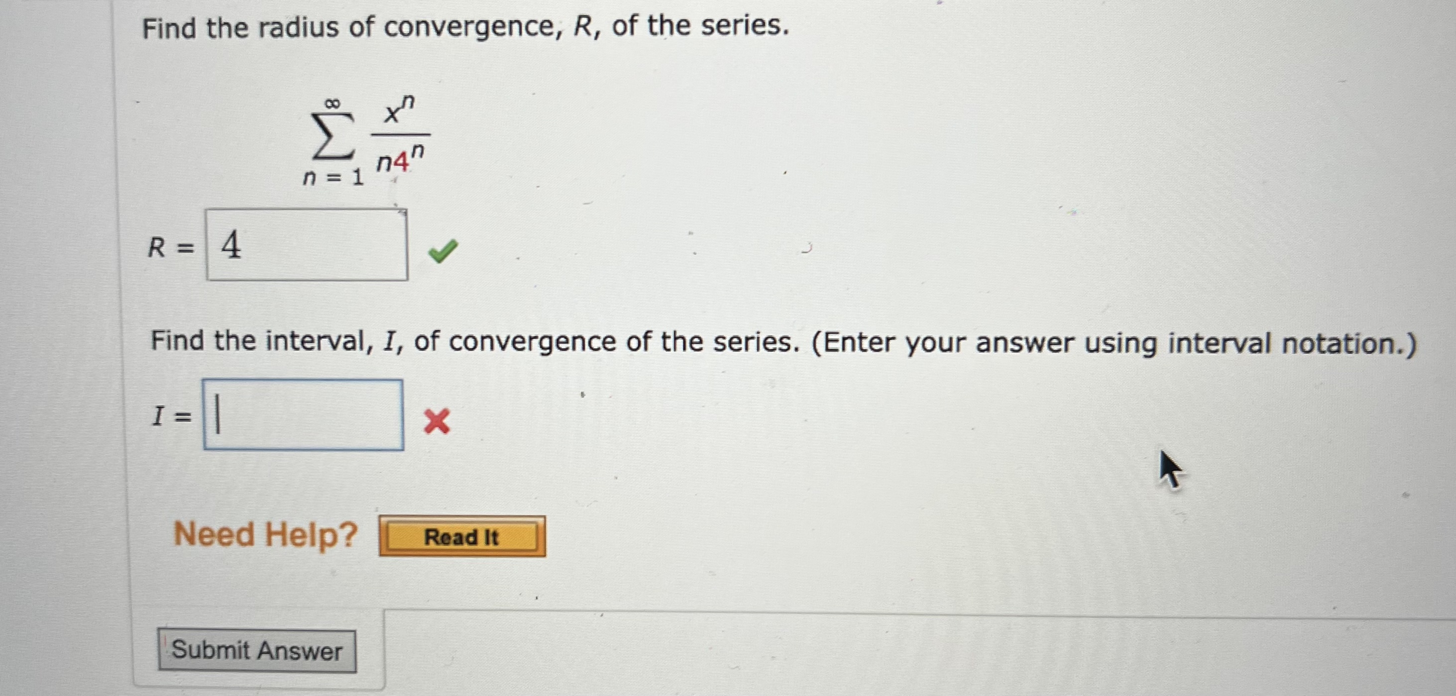 Solved Find the radius of convergence, R, of the series. | Chegg.com