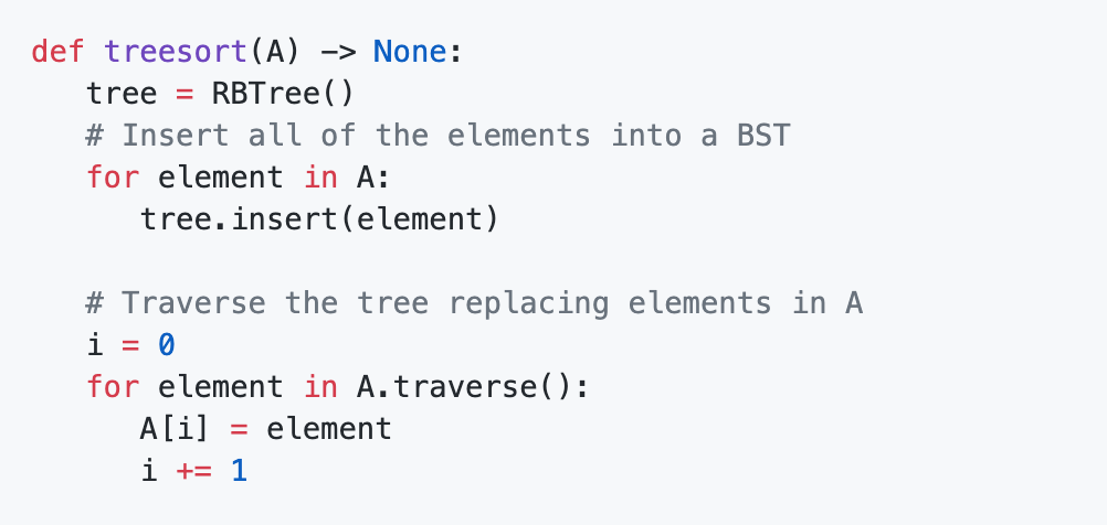here is some python pseudocode for a left leaning red | Chegg.com
